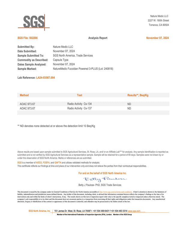 Radiation Test Report – Nature Medic LLC